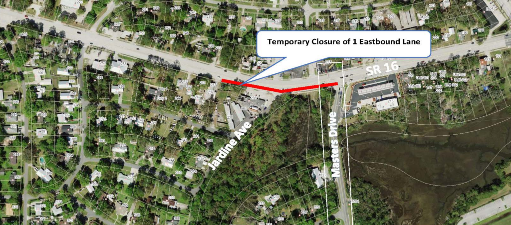 Traffic Alert: Lane Closure on State Road 16 - St. Johns County