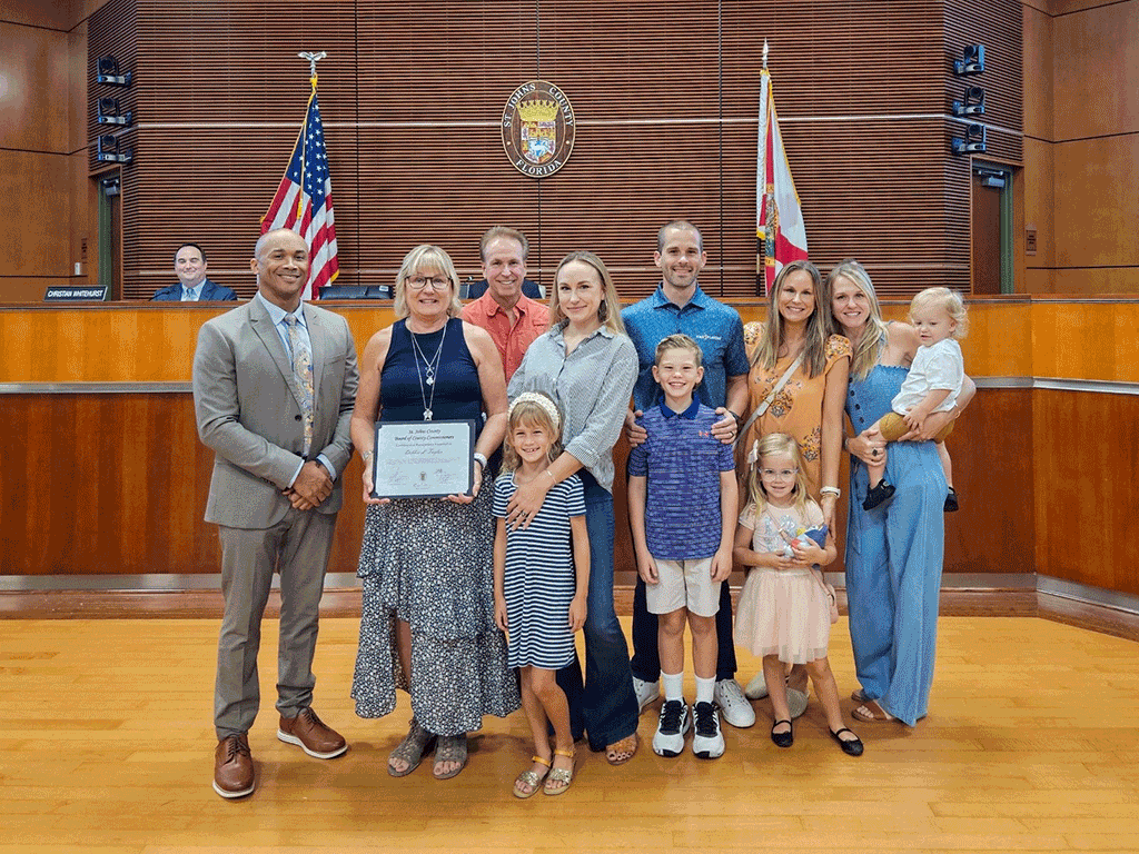 Debbie Taylor Honored for over 24 Years of Service - St. Johns County